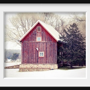 Barn Print Farmhouse Decor Red Barn Photo Barn Canvas - Etsy