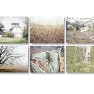 Rustic Country Landscape Prints or Canvas, Farmhouse Wall Decor, Rustic ...