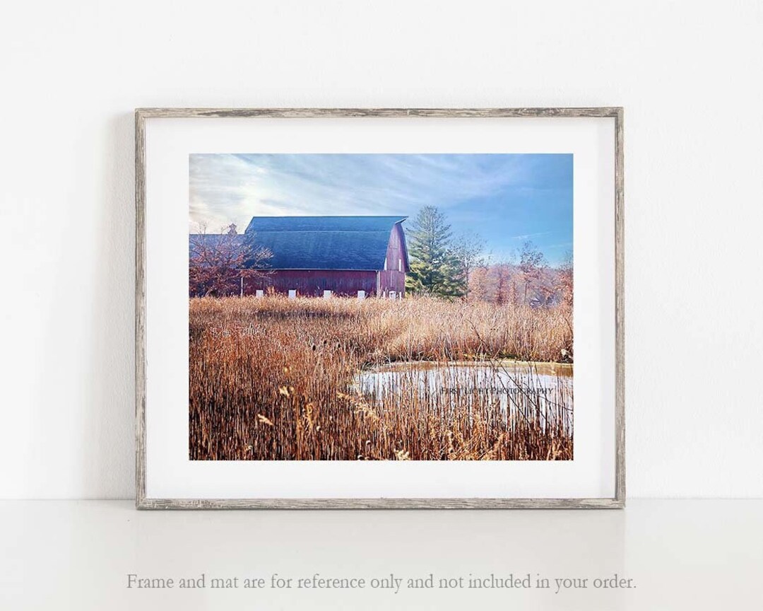 Barn in Field Picture, Barn Photo, Barn Landscape Print, Barn ...
