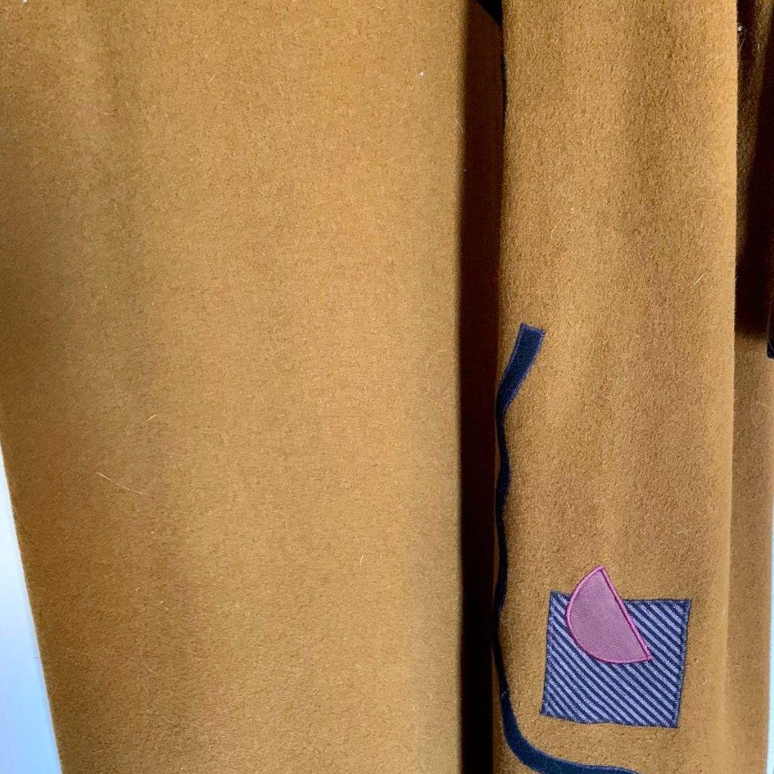 Vintage Beppa Handmade Long Wool Folk Art Appliqué Open Coat - Etsy