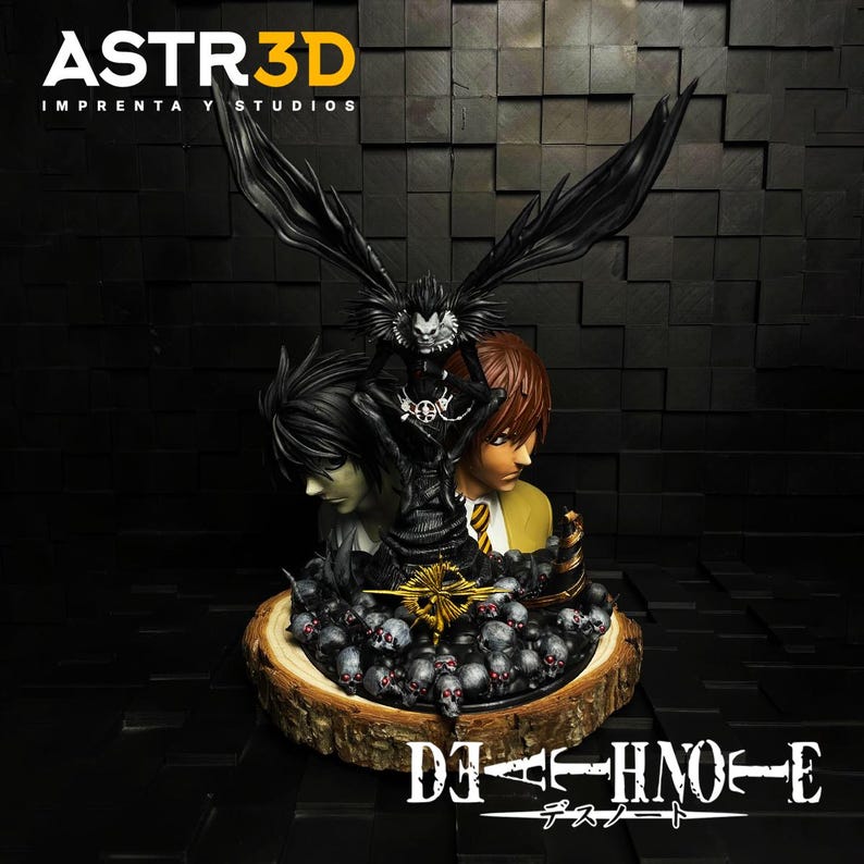 Figure Diorama Death Note 25cm Anime, Ryuk, Light Yagami, L, Shinigami ...