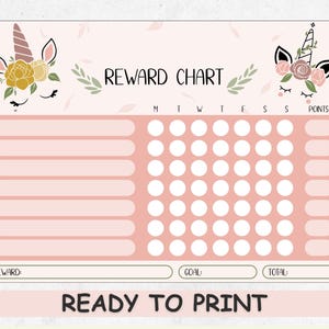 Printable Behavior Reward Chart for Kids, Routine Sticker Star Chart ...