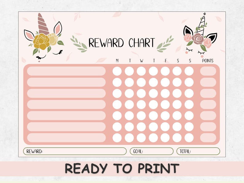 Printable Behavior Reward Chart for Kids, Routine Sticker Star Chart ...
