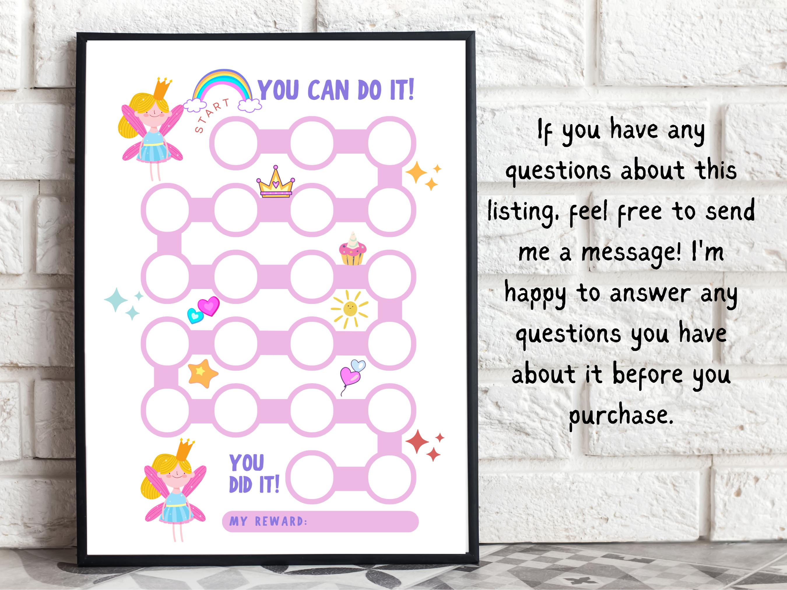 Bedtime Reward Chart, Printable Kids Routine for ADHD, Toddler Behavior ...