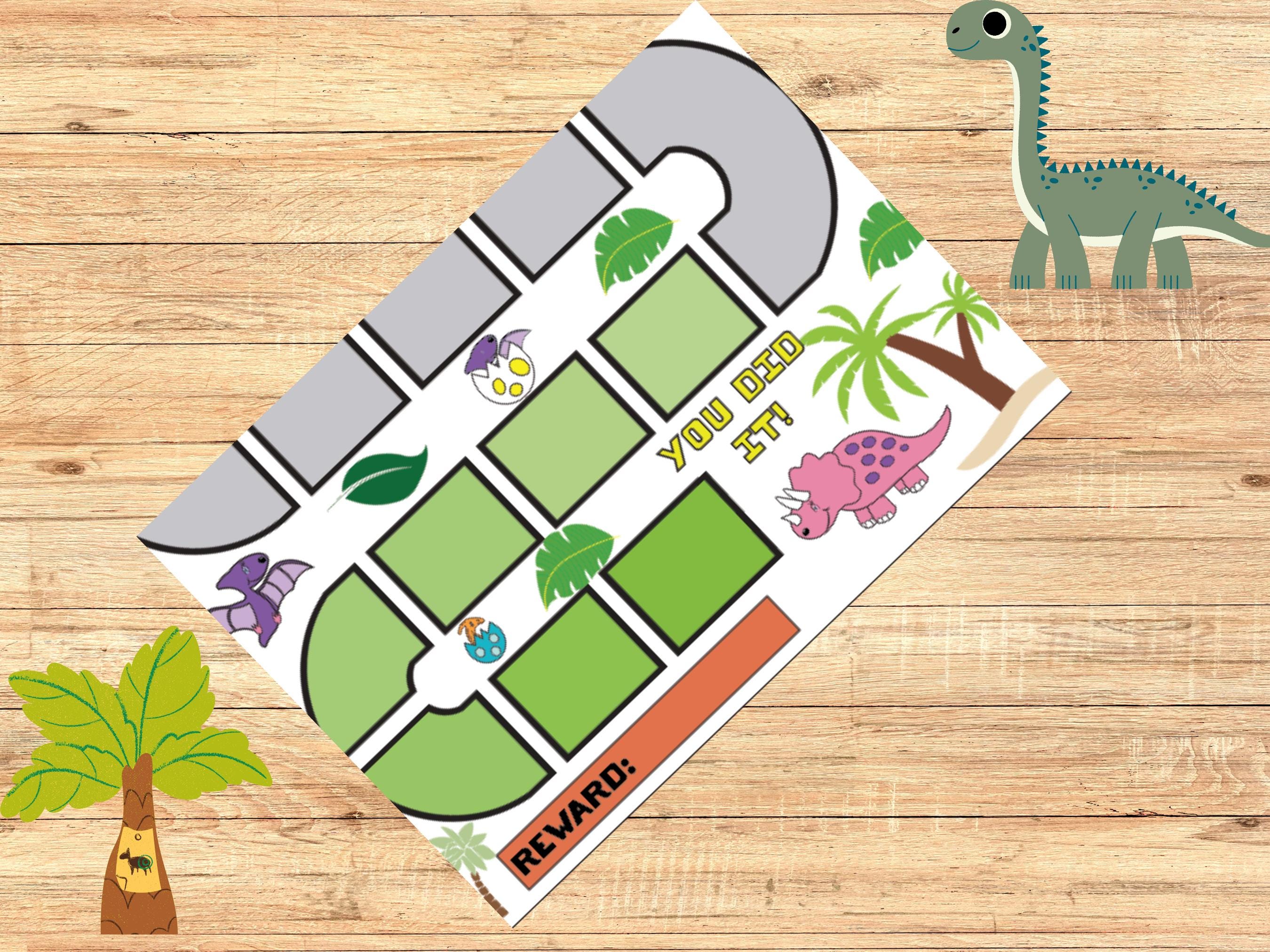 Dinosaur Reward Chart for Kids, Reward Chart Printable, Behavior Chart ...