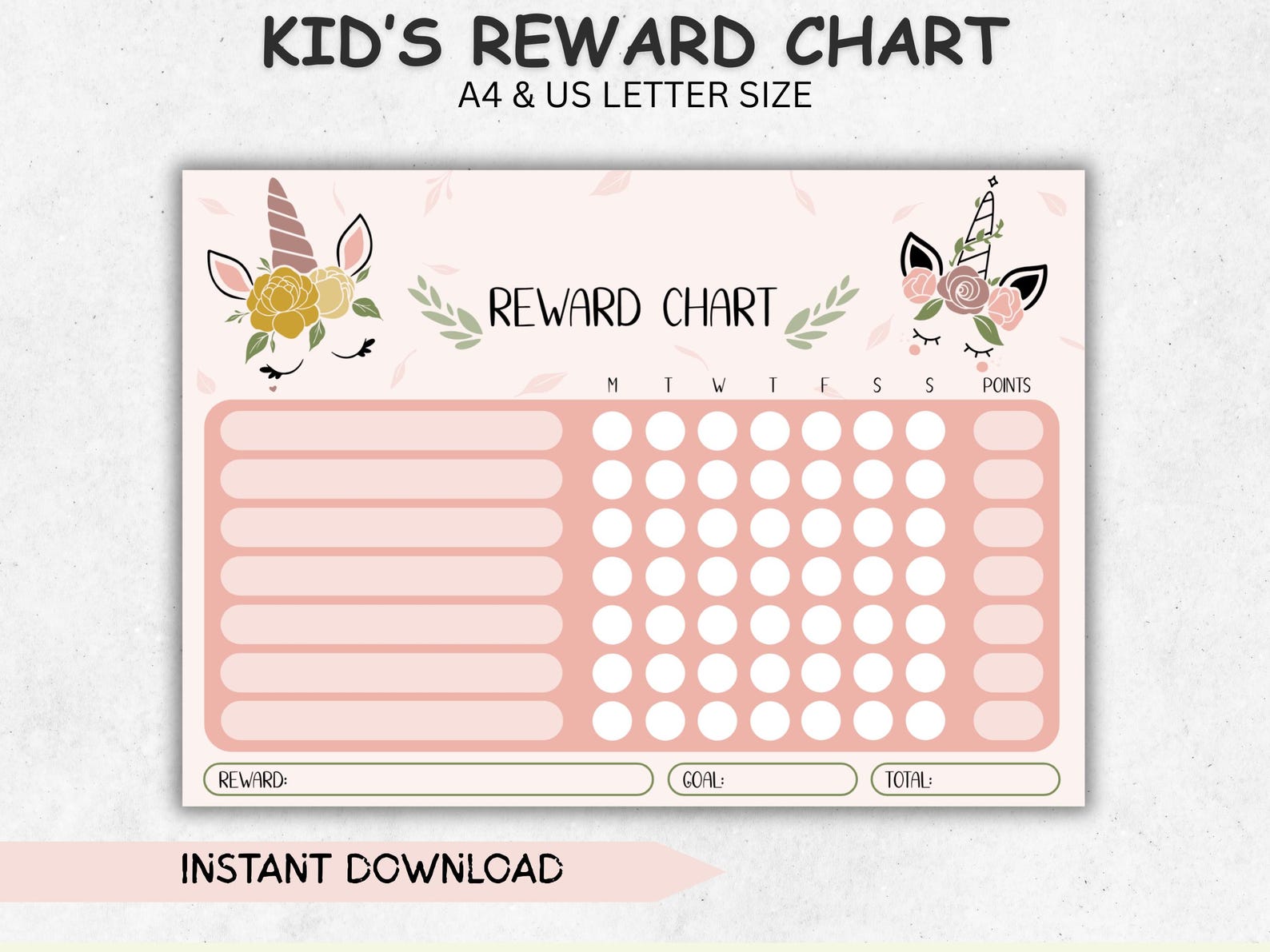Printable Behavior Reward Chart for Kids, Routine Sticker Star Chart ...