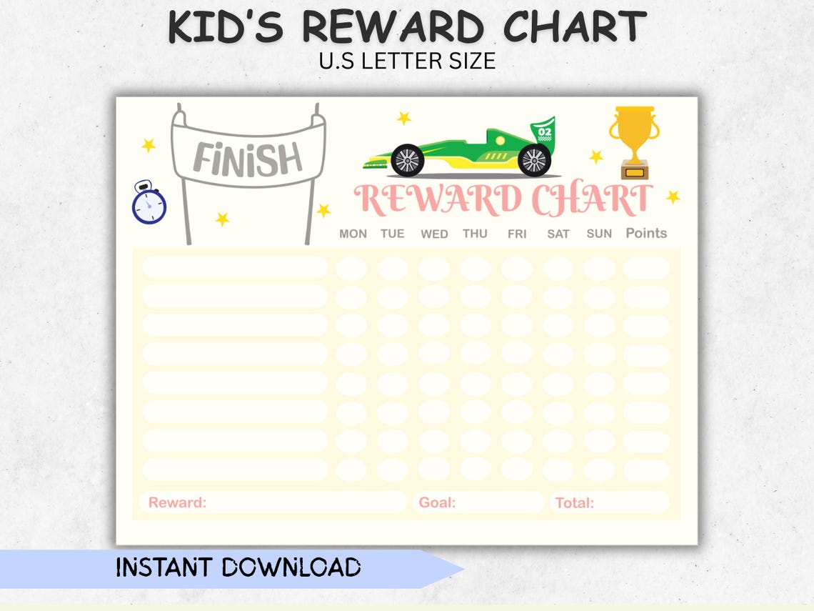Behavior Reward Chart, Kids Routine Sticker Chart, After Before School ...