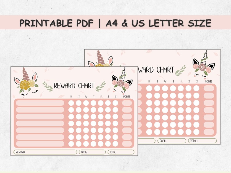 Printable Behavior Reward Chart for Kids, Routine Sticker Star Chart ...