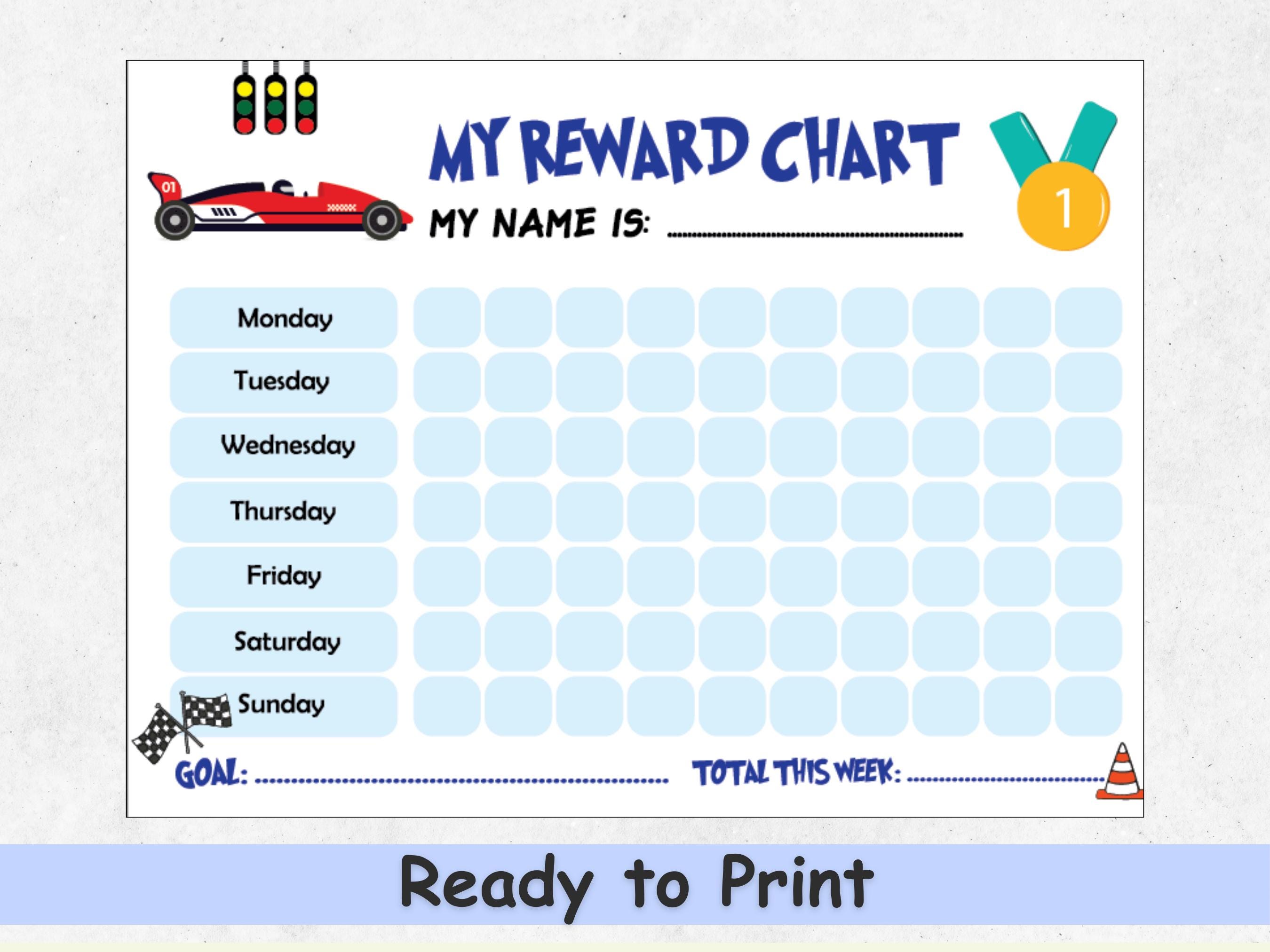 Behavior Reward Chart, Kids Routine Sticker Chart, After Before School ...