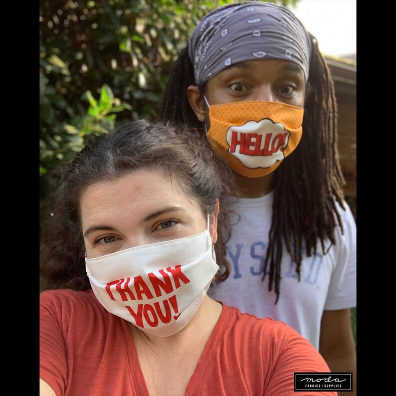 Safety First Face Mask Fabric Panel by Stacy Iest Hsu for Moda | Etsy