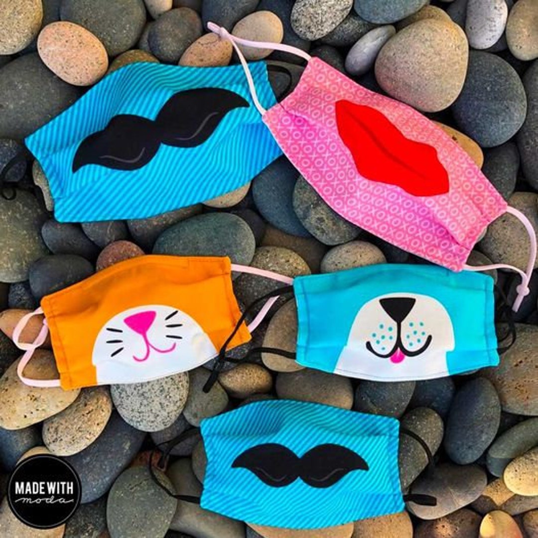 Safety First Face Mask Fabric Panel by Stacy Iest Hsu for Moda - Etsy