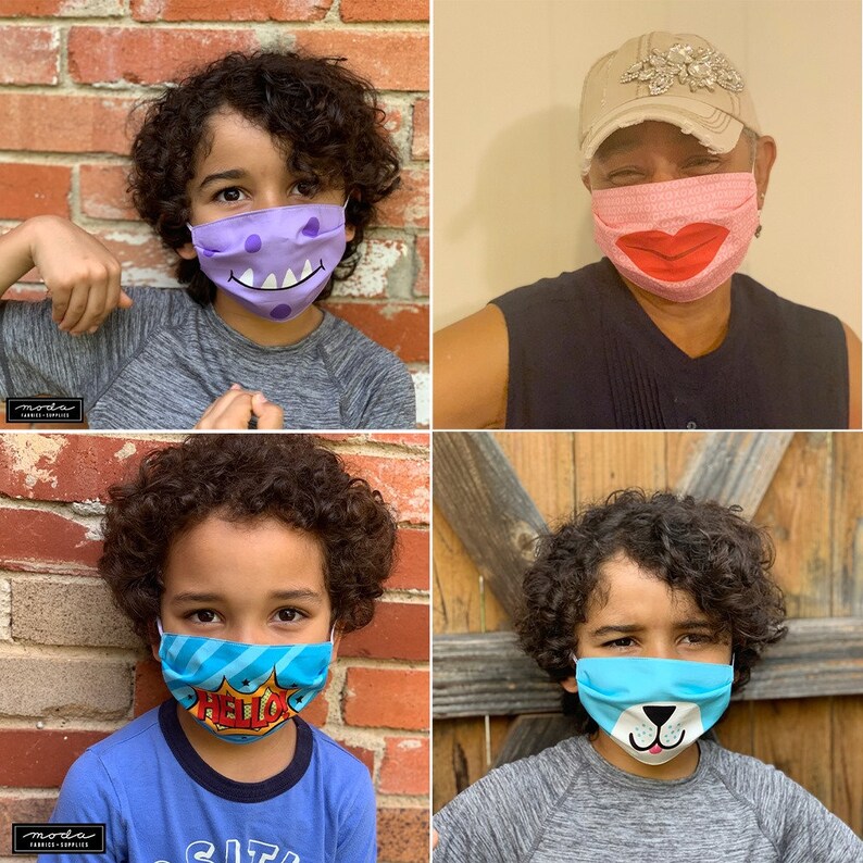 Safety First Face Mask Fabric Panel by Stacy Iest Hsu for Moda - Etsy