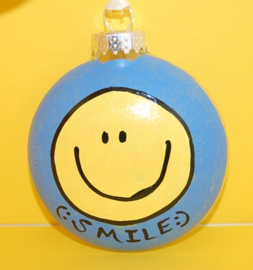 Facebook Emoticon HAPPY SMILE Christmas Tree Ornament Hand - Etsy