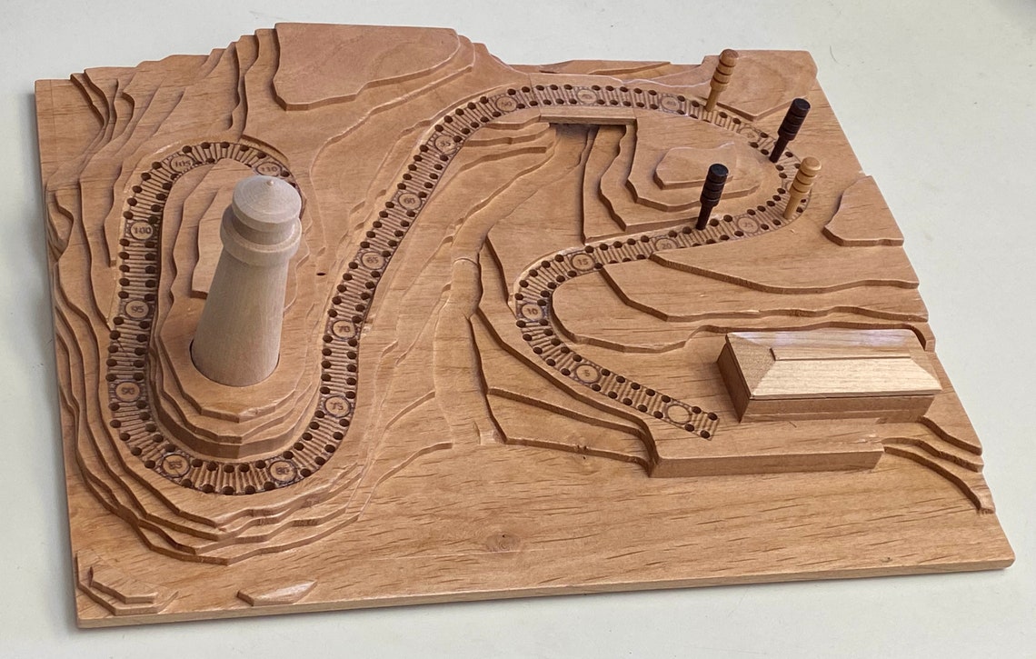 Alder 3D Lighthouse Cribbage Board - Etsy