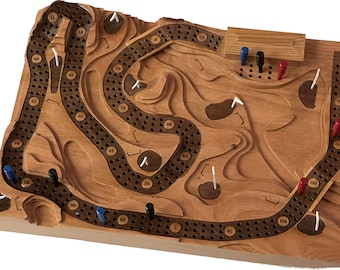 Cherry 3D Golf Course Cribbage Board - Etsy