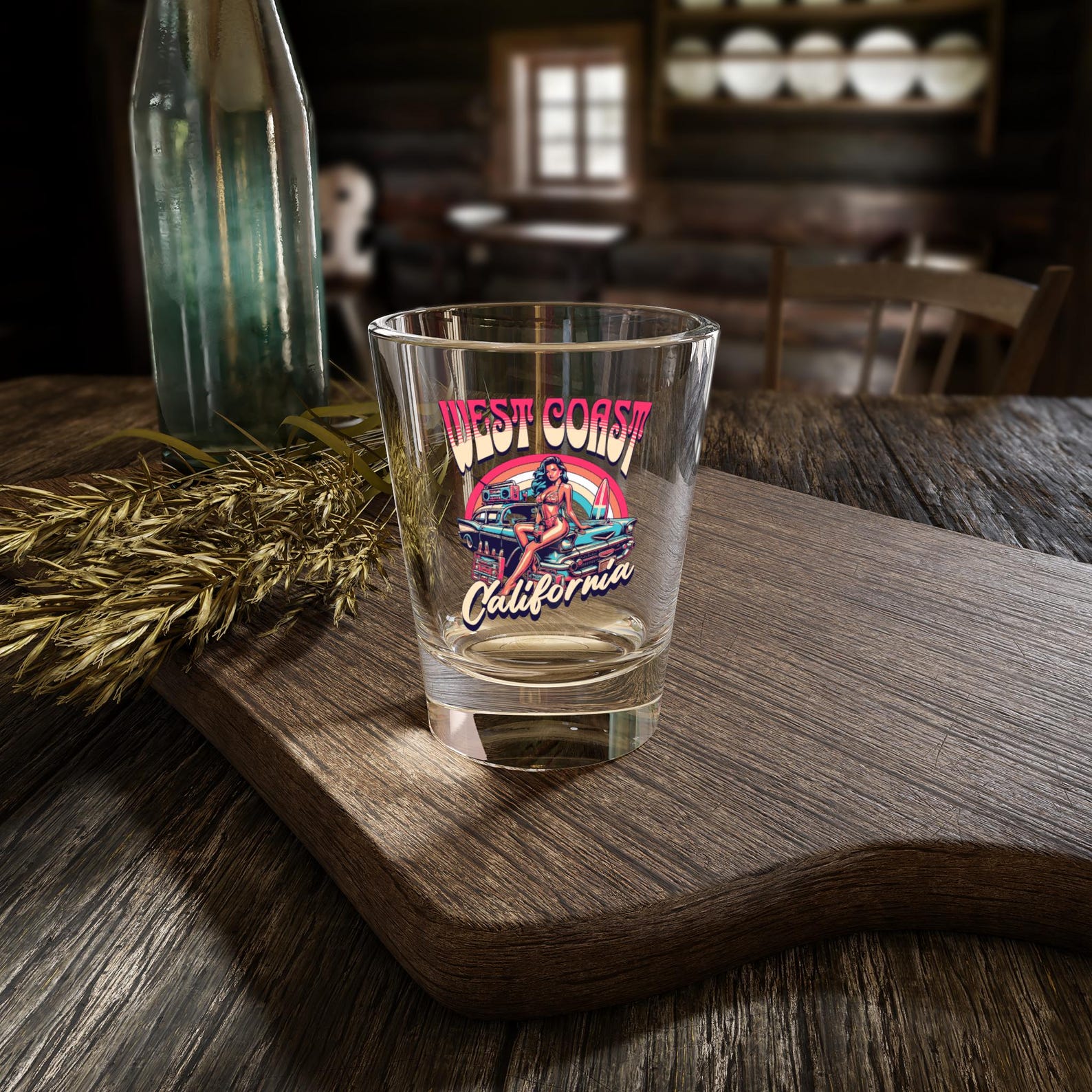 West Coast California Shot Glass, 1.5oz, Summer Shot Glass, Birthday ...