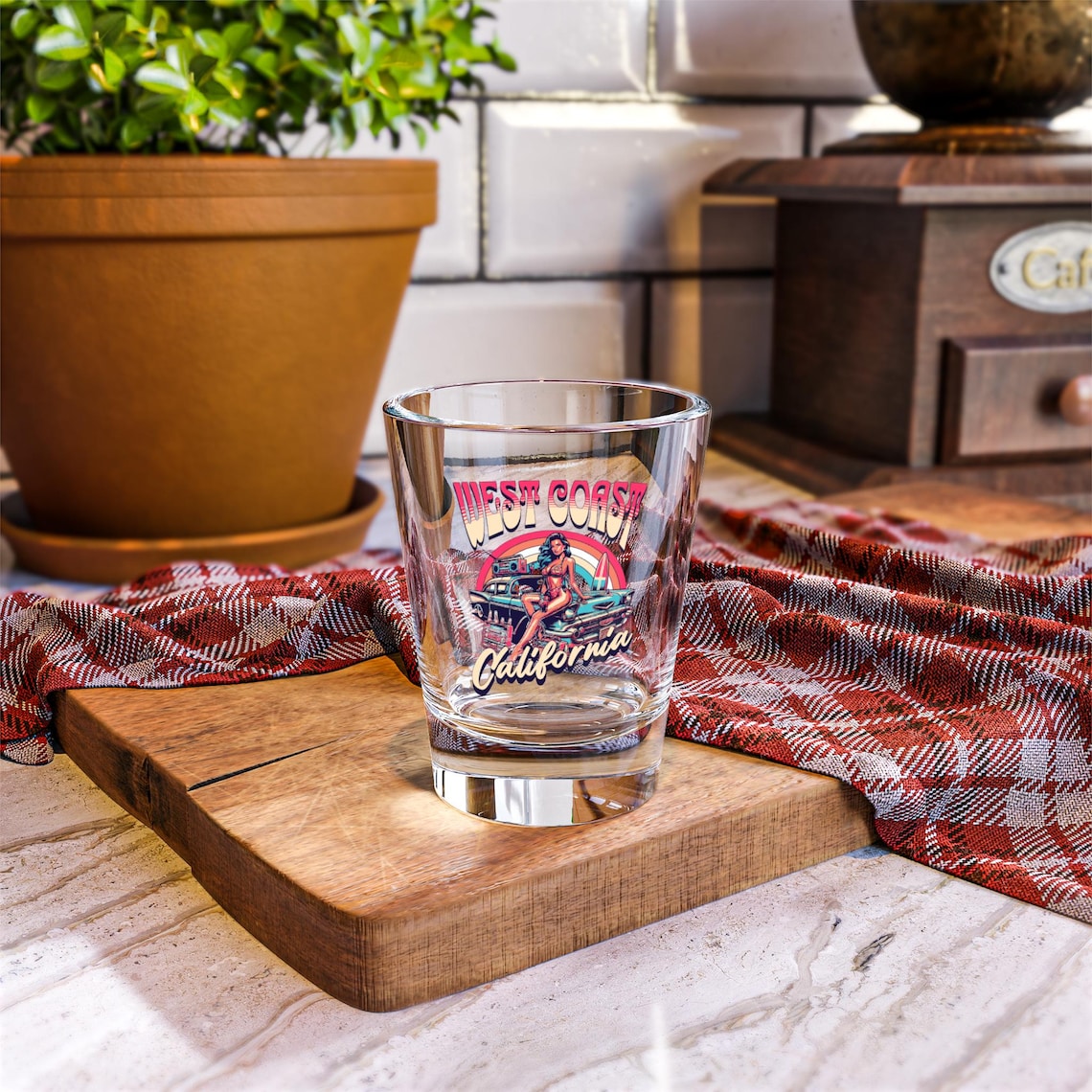 West Coast California Shot Glass, 1.5oz, Summer Shot Glass, Birthday ...
