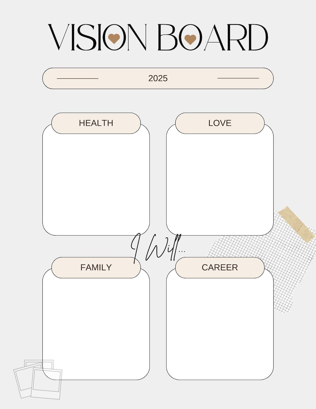 Vision Board Printout - Etsy
