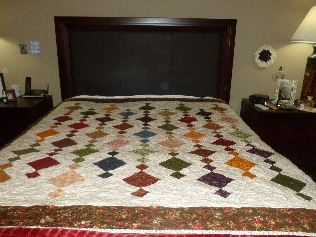Handmade Quilt--strings of Beads Patchwork Quilt--free Shipping - Etsy