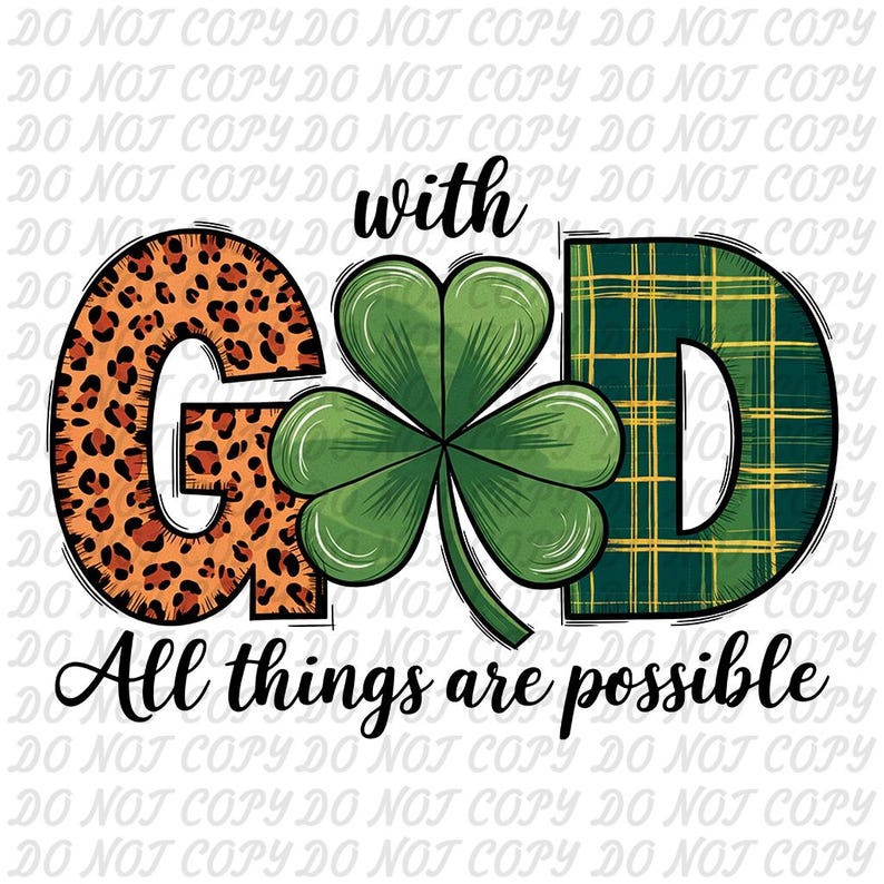 God Christian Png, St. Patrick's Day Png, God Christian Sublimation ...