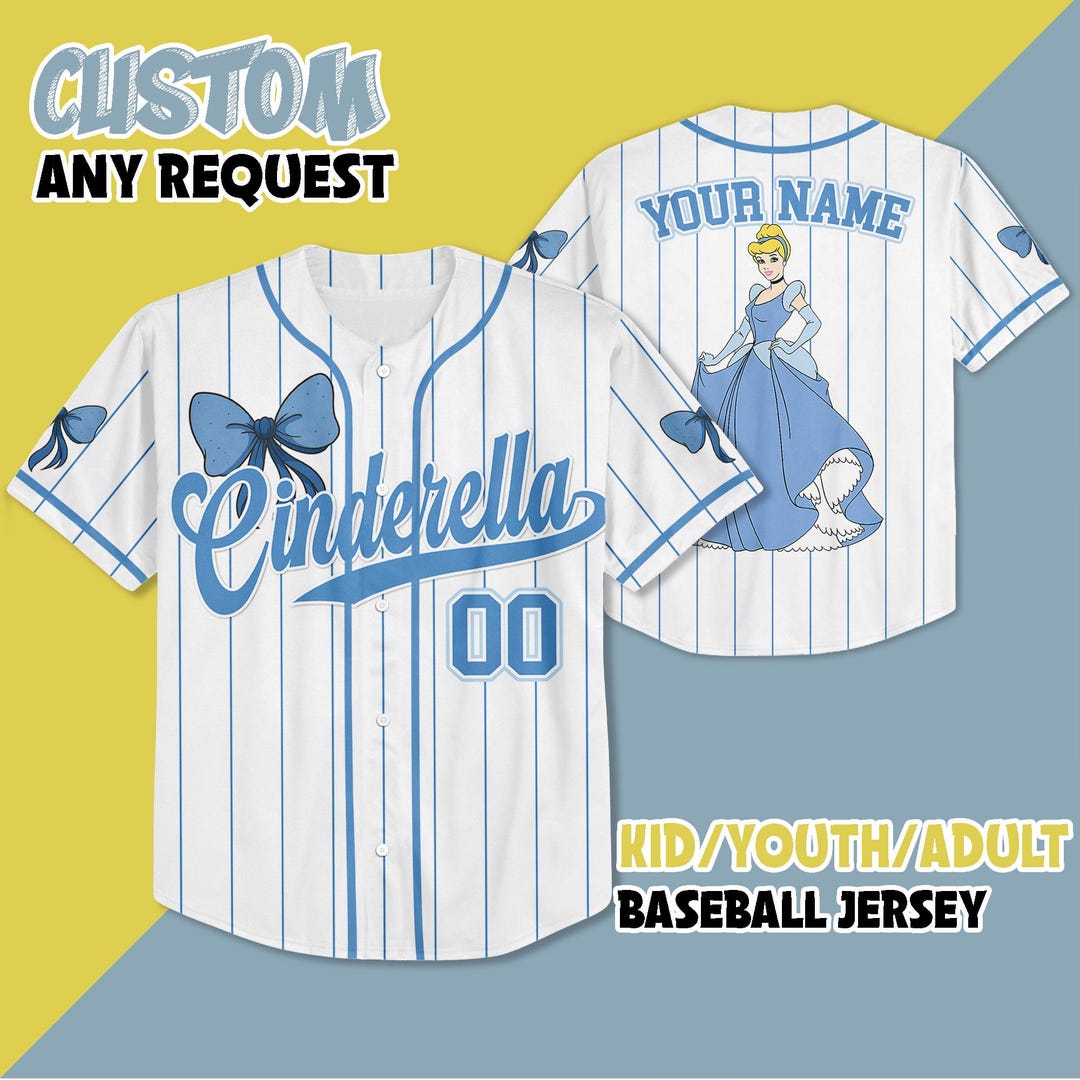 Personalized Disney Cinderella Princess Baseball Jersey, Disney ...