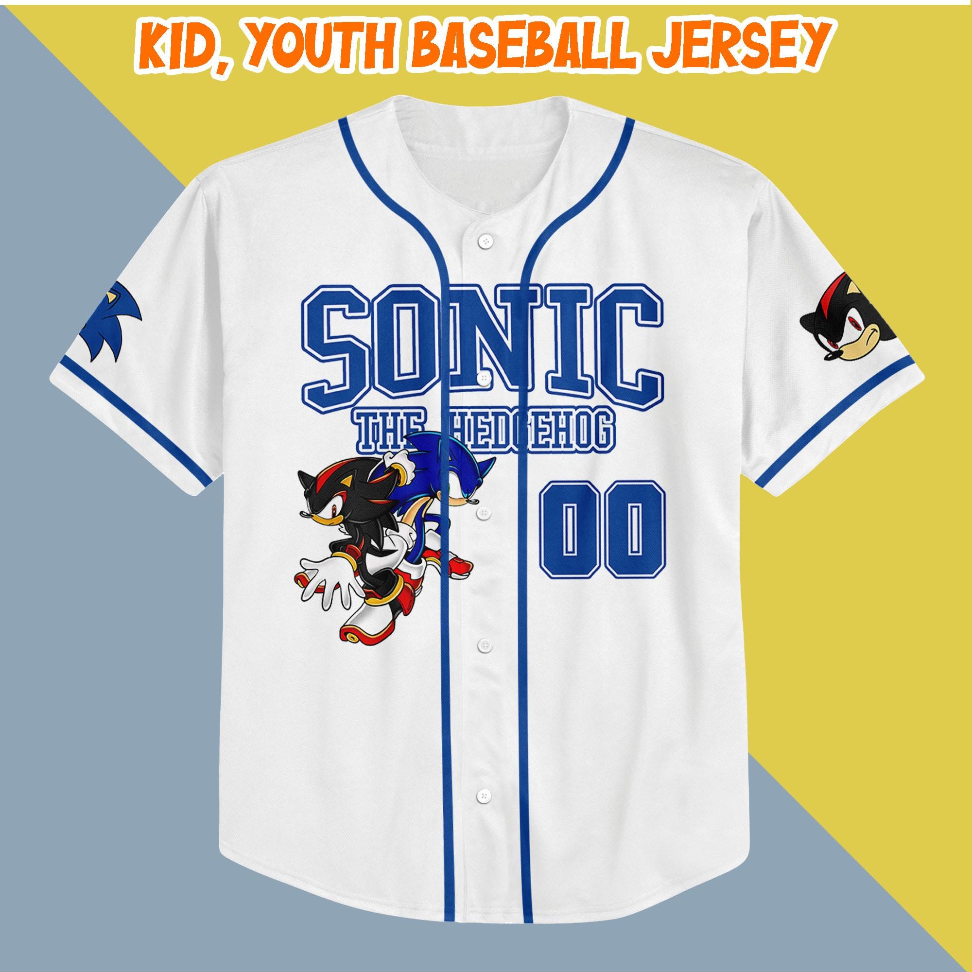 Personalized Disney Sonic the Hedgehog Baseball Jersey, Sonic and ...