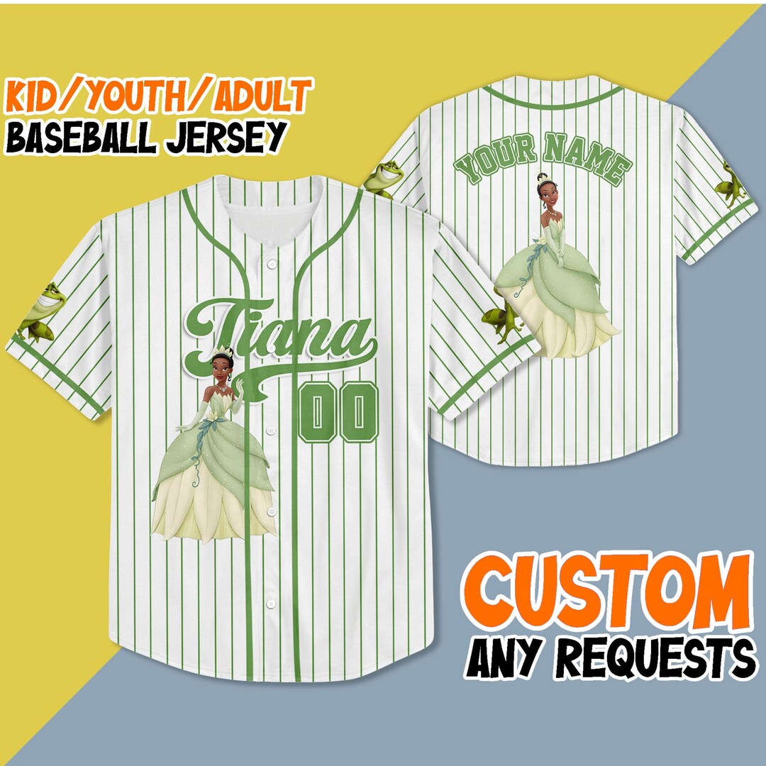 Personalized Disney Princess Tiana Brave Baseball Jersey, Custom Tiana ...