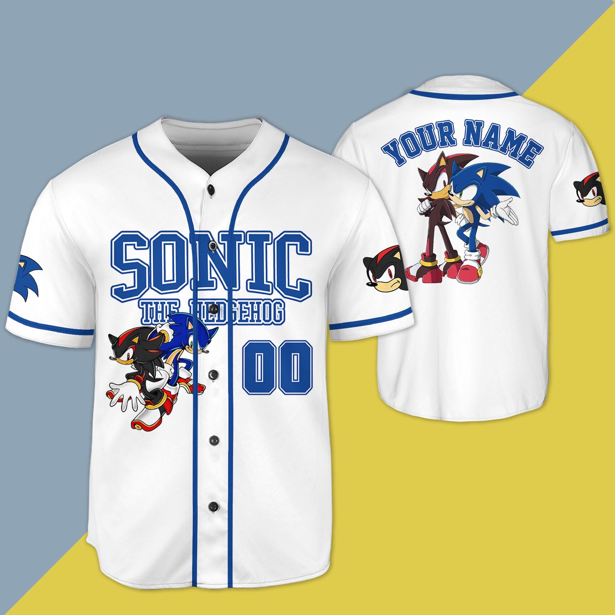Personalized Disney Sonic the Hedgehog Baseball Jersey, Sonic and ...