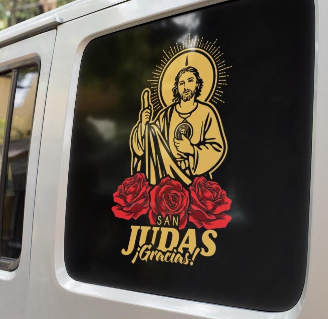 Hand Made, Christian Faith Sticker, Bumper, Decal, San Judas Tadeo ...