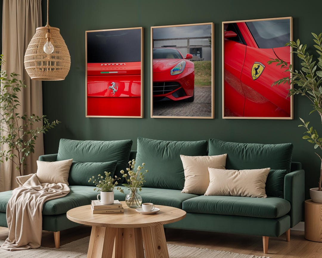 Ferrari F12 Photography Print Set: Italian Supercar Poster (digital ...