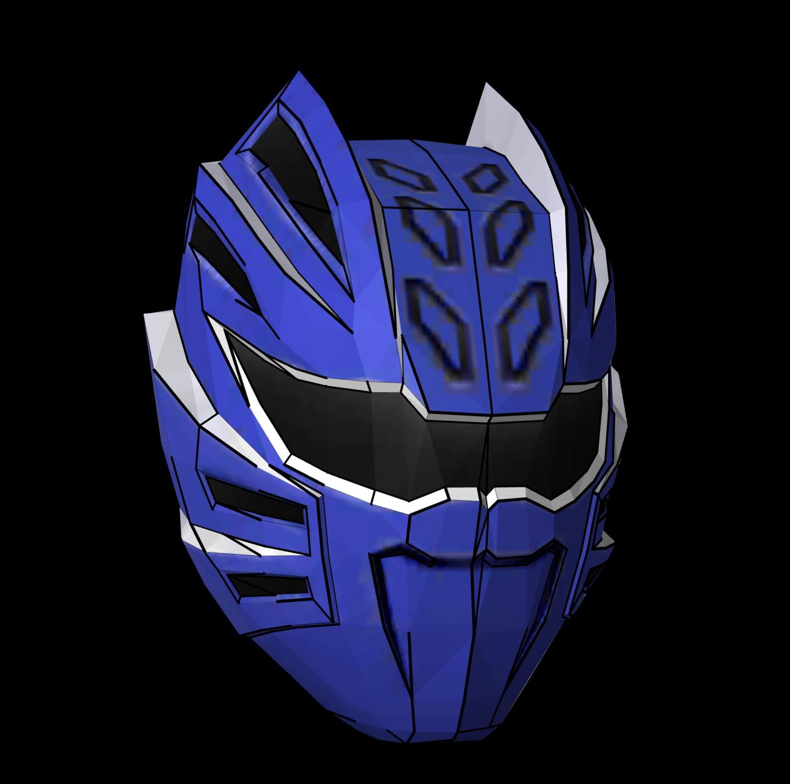 Super Gekiblue Helmet Foam Template, Power Rangers Jungle Fury Cosplay ...