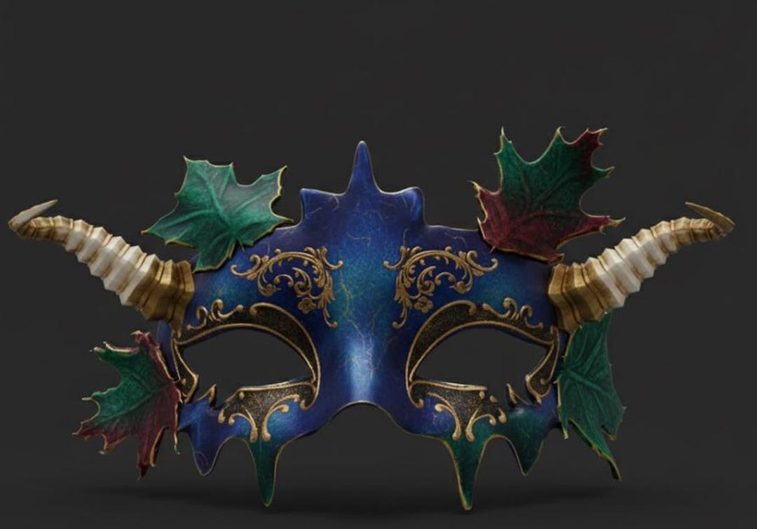 Wearable Venetian Nature Spirit Mask STL File – Masquerade Costume ...