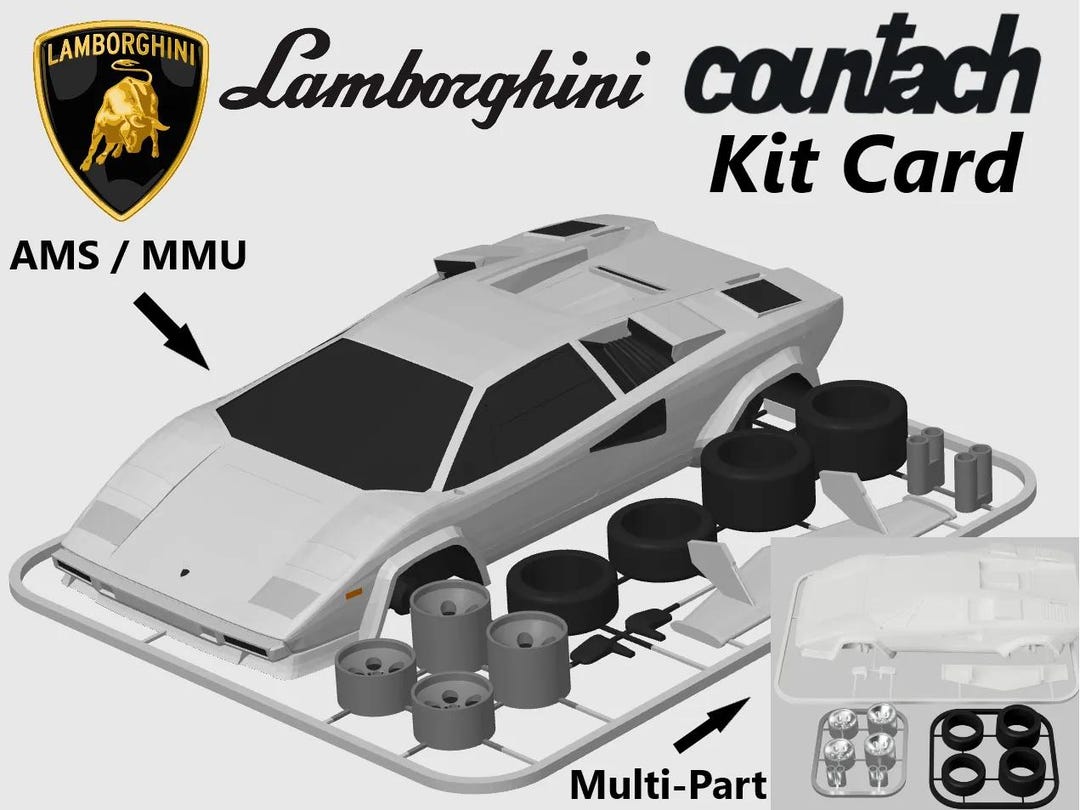 3D Print a Lamborghini Countach Kit Card Model: Step-by-step Guide for ...