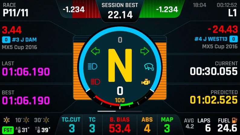 Sim Racing Dash Universal Ecosystem: Iracing, Assetto Corsa Icons - Etsy