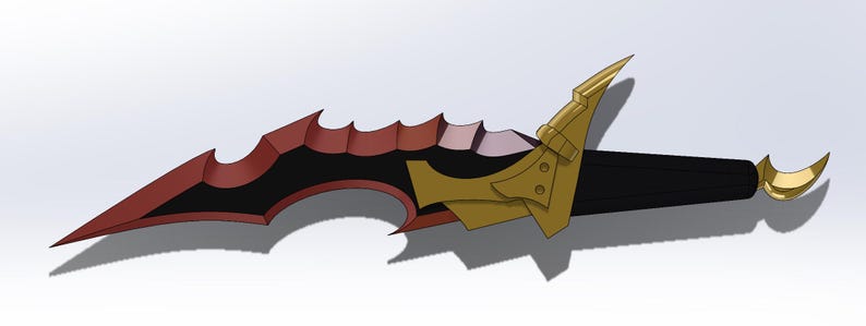 Knight Slayer Dagger 3D Model | Solo Leveling Prop Knife STL | Anime ...