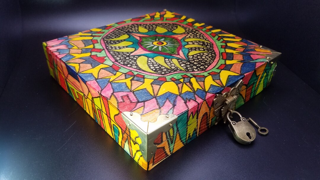 Locking Stash Box / Wooden Stashbox / Remote Storage Box / Office ...
