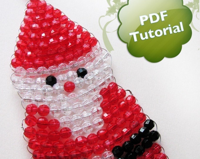 DIY PDF Tutorial Santa Claus Beaded Christmas Ornament - Etsy