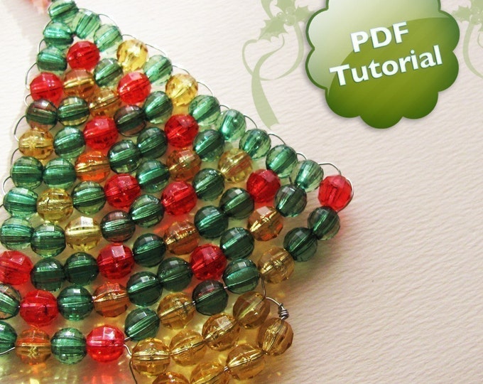 DIY PDF Tutorial - Xmas Tree, Beaded Christmas Ornament or Souvenir - Etsy