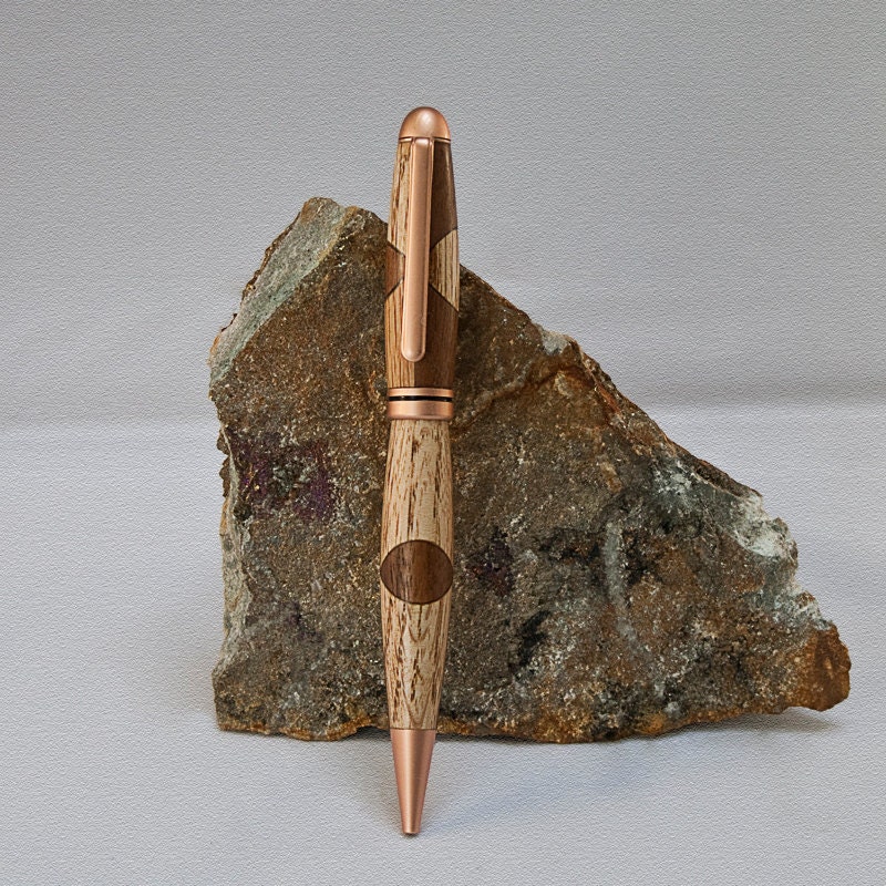 Walnut and Oak European Style Ballpoint Twist Pen - Etsy