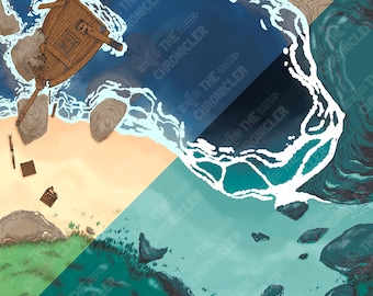 Island Shipwreck D&D Battlemap - Day | Dungeons and Dragons RPG ...