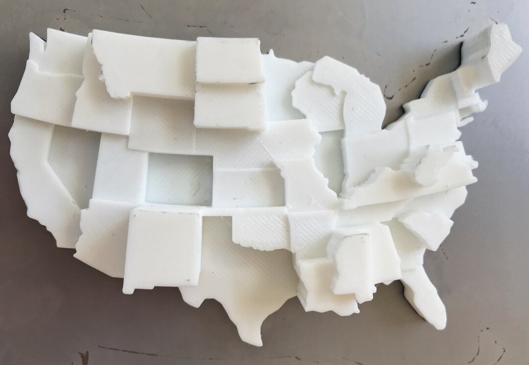 Welfare Data Visualization | 3D Printed Map | Infographic Fridge Magnet ...