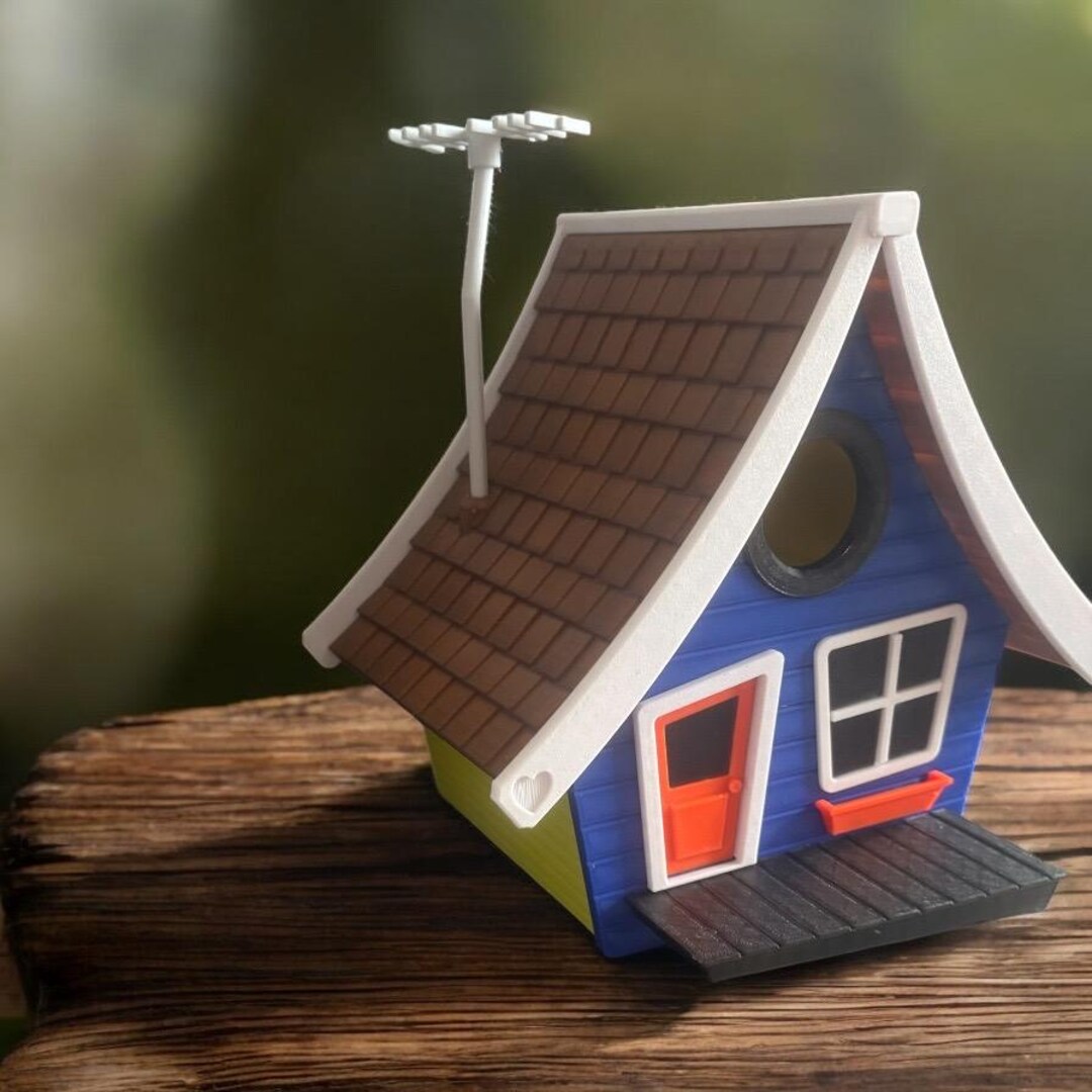 Tooned Birdhouse-Fun Nesting Box Garden Balcony Decor-Miniature Outdoor ...