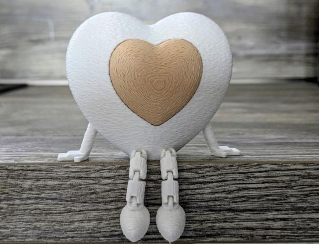 Personalized 3d-printed Heart With Legs – Custom Color – Unique Gift ...
