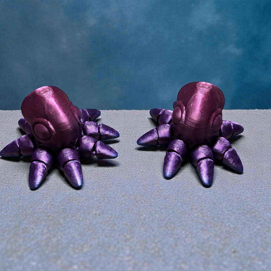 Flexible Octopus 3D Print | Movable Octopus Figure | Nautical Decor ...