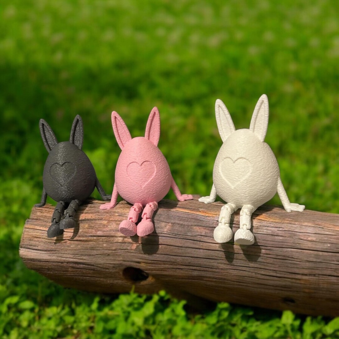 3D Printed Bunny in an Egg – Cute Decorative Bunny With Heart Motif - Etsy