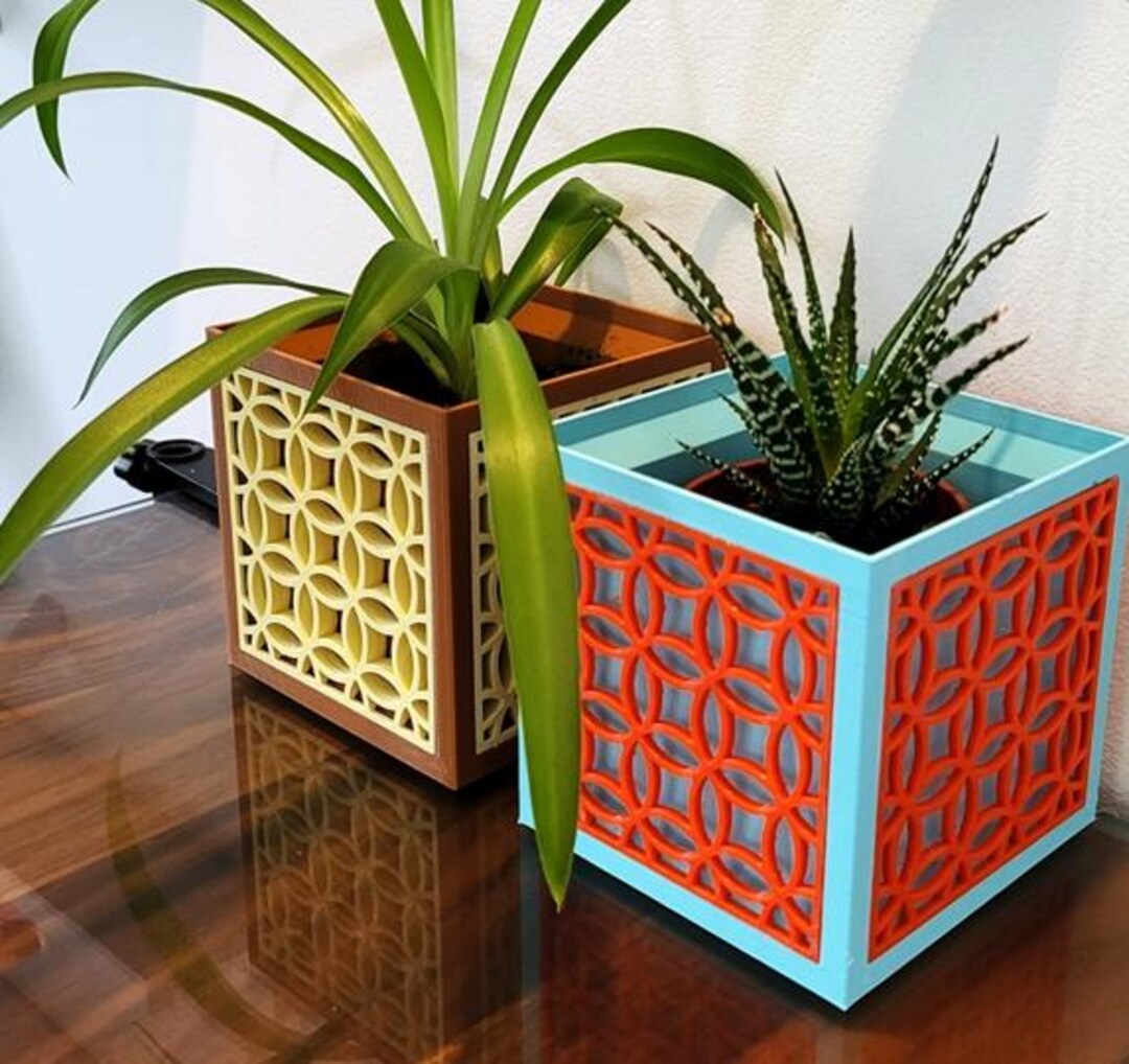Geometric 3D Printed Plant Pots – Modern Faceted Design, Eco-friendly ...