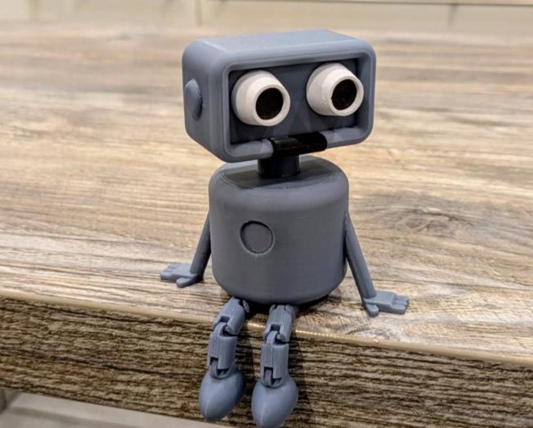 Cute 3D Printed Robot Figure – Flexible Robot With Movable Limbs ...