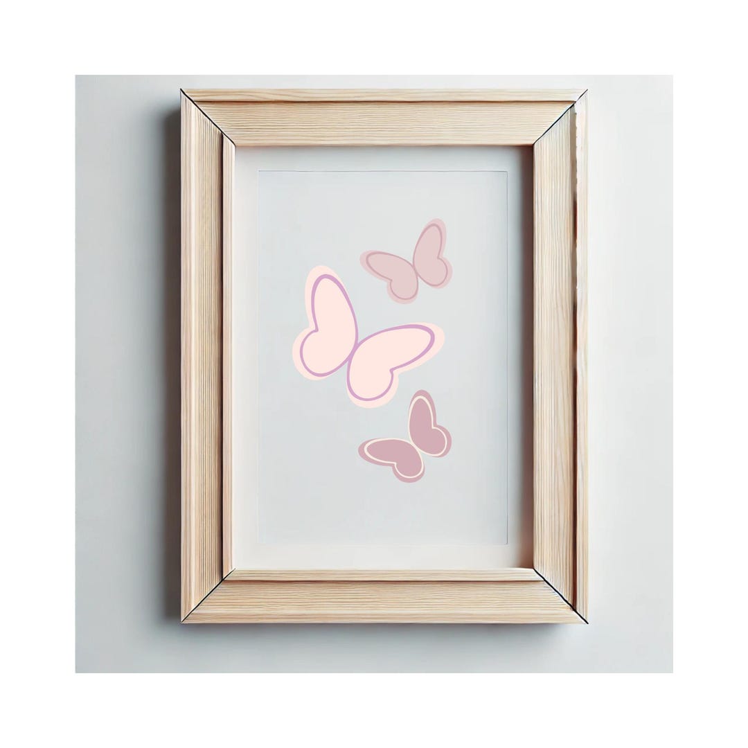 Boho Pink Butterfly Nursery Decor, Baby Girl Nursery Decor, Girl ...