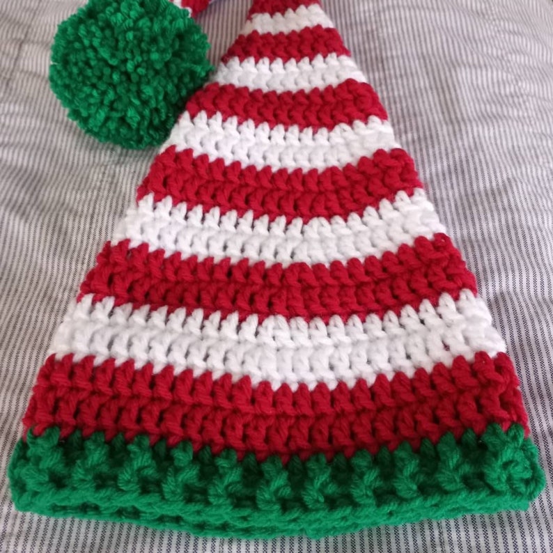 Christmas Elf Stocking Hats With Long Tail Made to Order FREE SHIPPING ...
