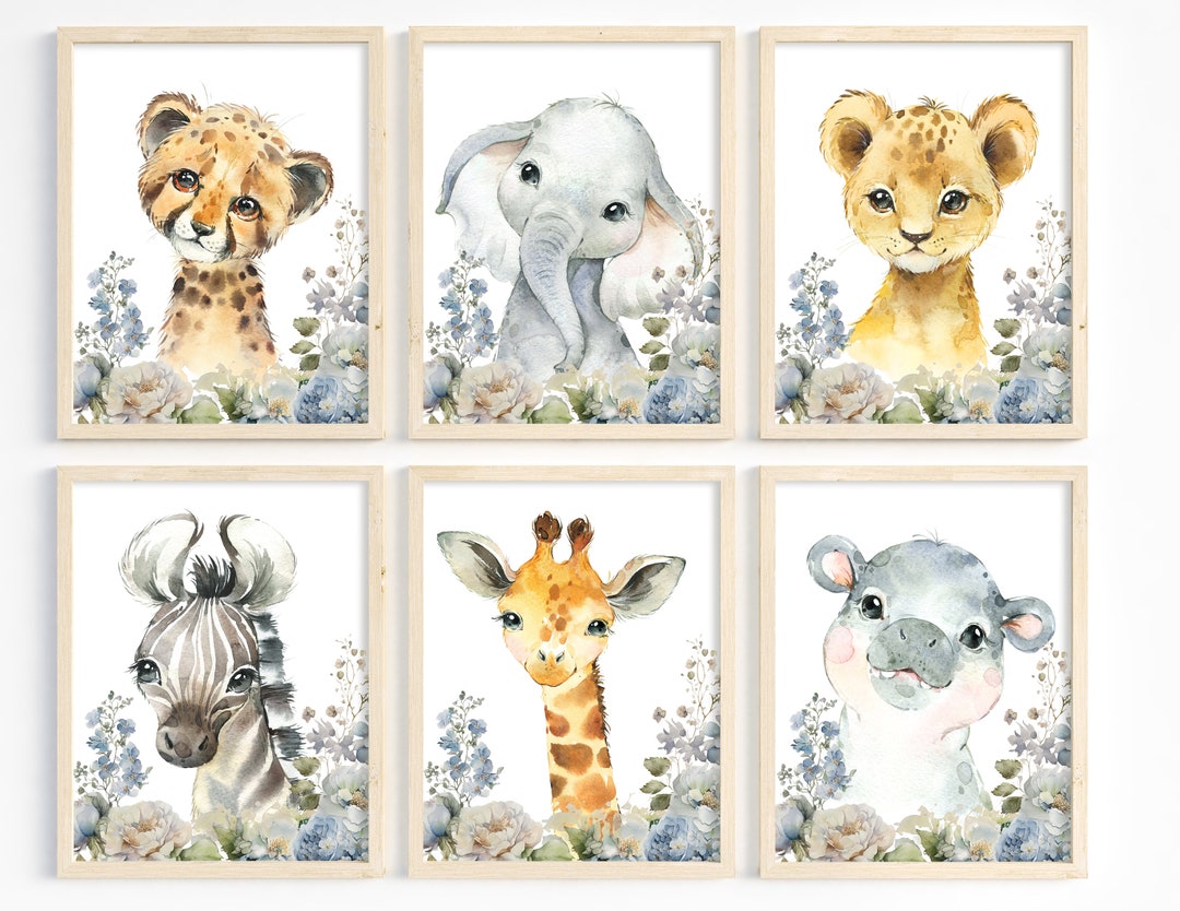 Safari Baby Animal Prints - Safari Jungle Animals - Safari Animal ...